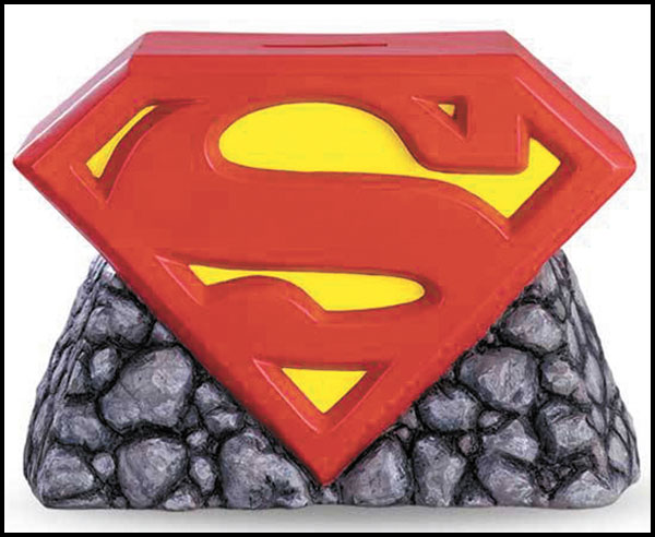 Superman Plastic Bank: Logo with Rocks - Westfield Comics