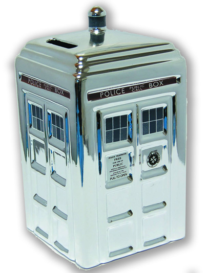 Doctor Who Chrome Tardis Ceramic Money Bank - Westfield Comics