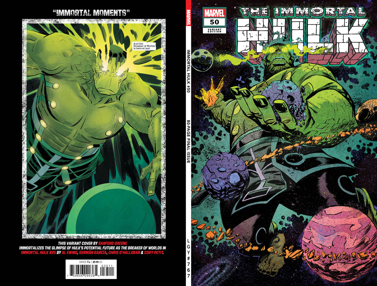 Immortal Hulk #50 (variant cover - Greene) - Westfield Comics