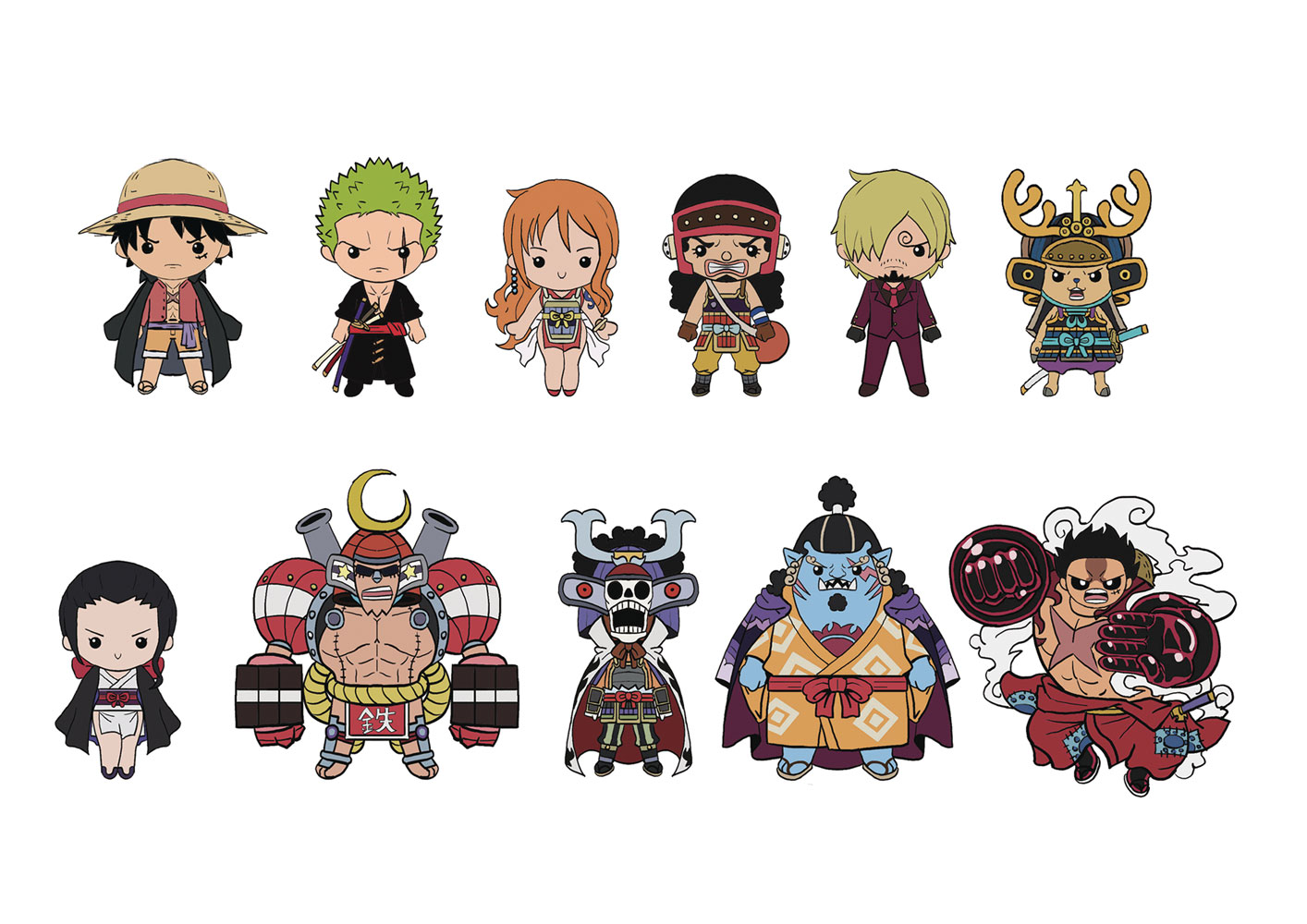 One Piece Series2 3D Foam Bag Clip 24-Piece Blind Mystery Box Display ...