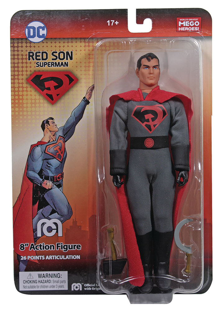 Mego DC Heroes Action Figure: Red Son Superman (8-inch) - Westfield Comics