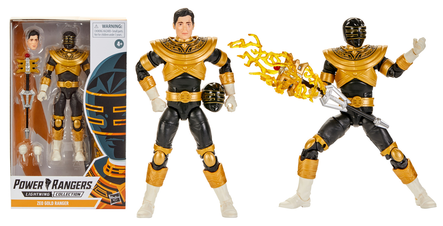 Power Rangers Lightning (6-inch) Zeo Gold Ranger Action Figure Case ...
