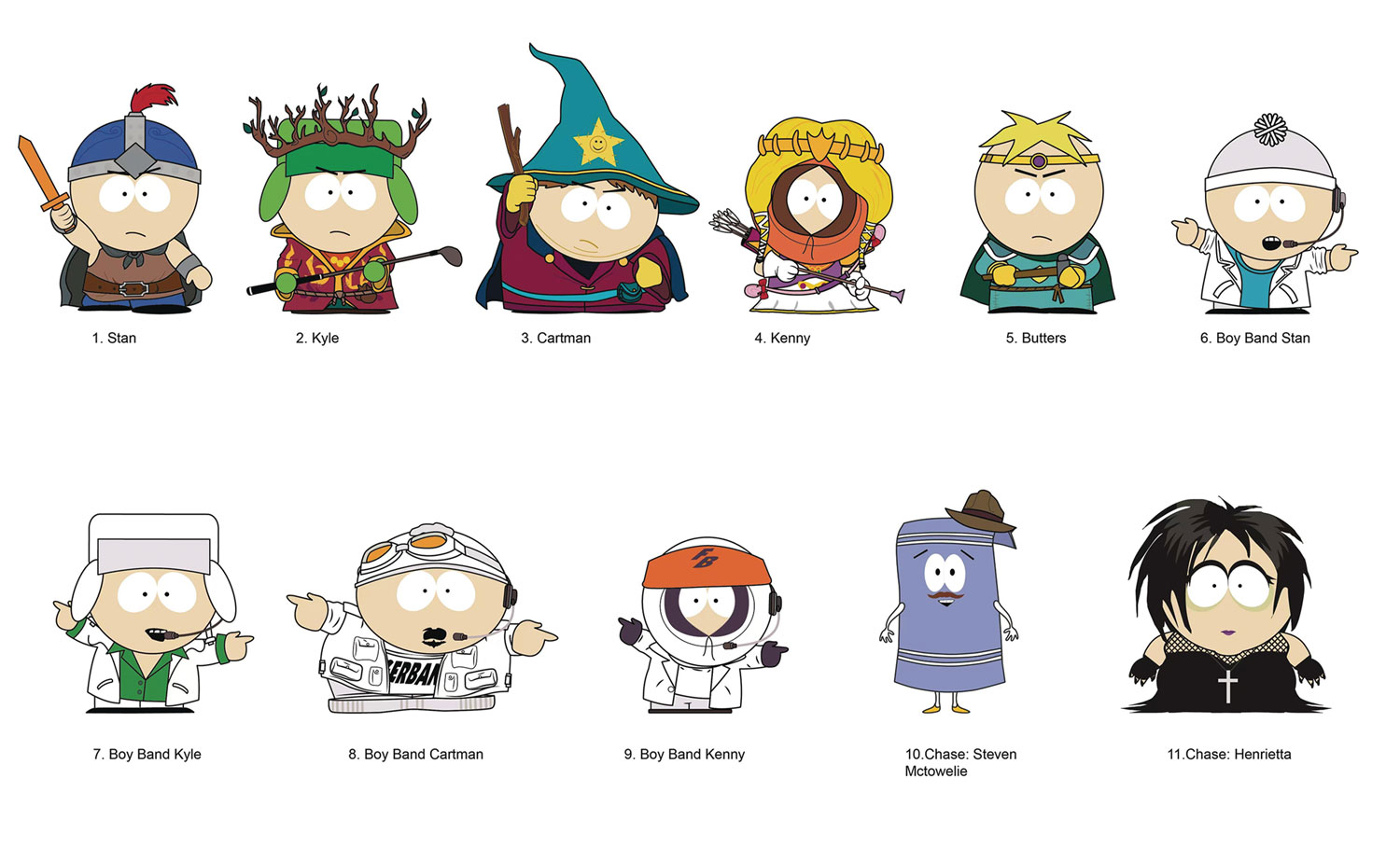 South Park Series 2 3D Foam Bag Clip Blind Mystery Box 24-Piece Display ...