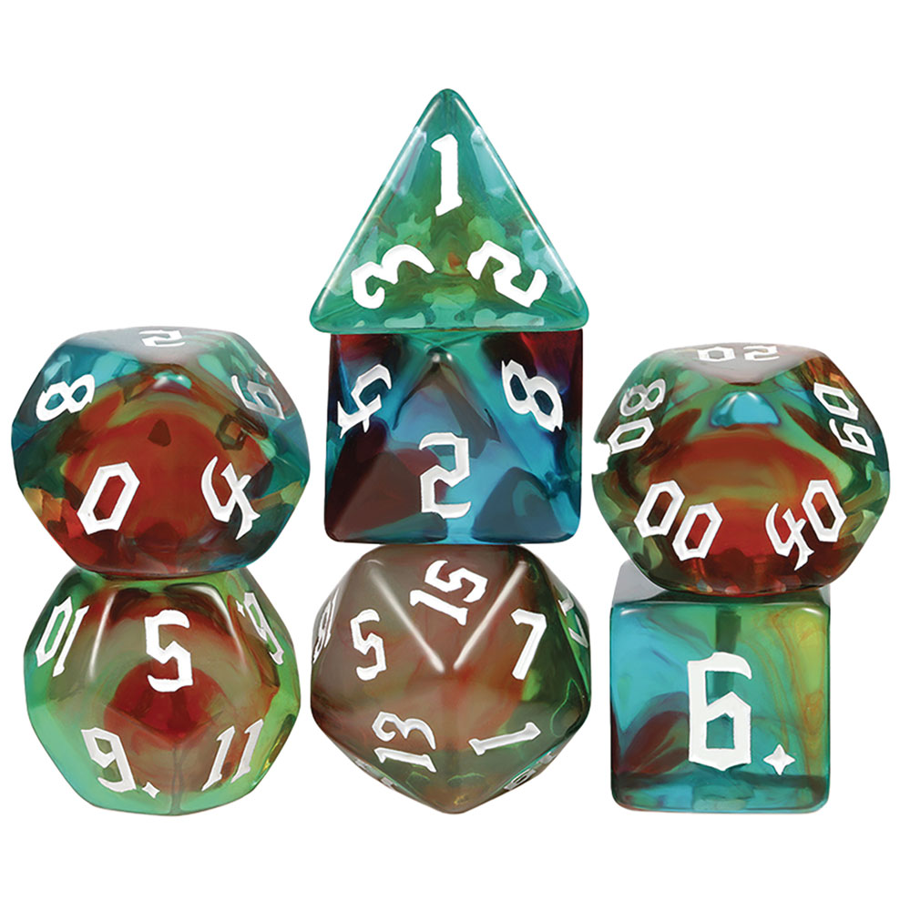 Acrylic Dice Psychedelic 7-Piece Set - Westfield Comics