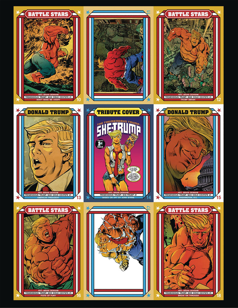 Trump Trading Cards: Uncut Promo Sheet 2 - Westfield Comics