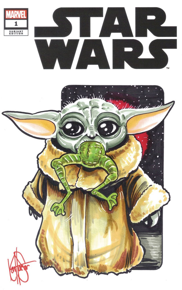 Star Wars (DFE signed & Remarked - Haeser [Grogu Sorgan sketch ...