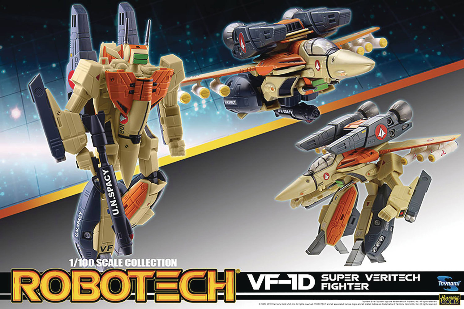 Robotech 1/100 Scale Transformable Veritech Fighter: VF-1D Trainer (VT ...